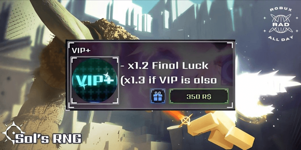 Buy Gamepass VIP+ - Sols RNG Sol's RNG 3073179 | itemku