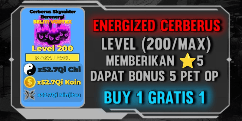 Buy Pets Ninja Legends - Energized Cerberus Level Max Ninja Legends ...