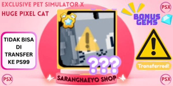 Buy Pet Exclusive HUGE PIXEL CAT - TRANSFERRED Pet Simulator X 3821862 ...