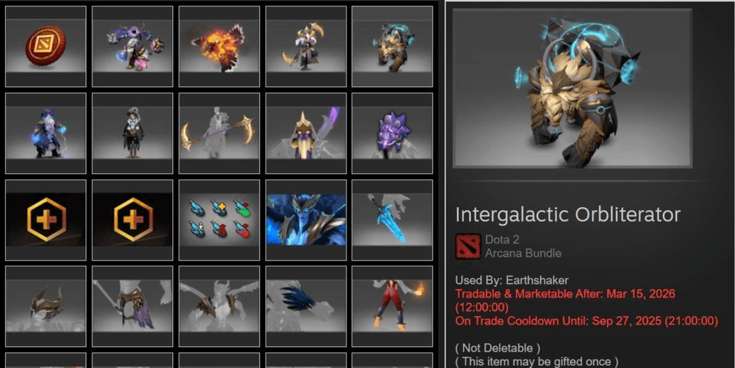 Buy Item Gift Intergalactic Orbliterator Arcana Earth Shaker Cosmic ...