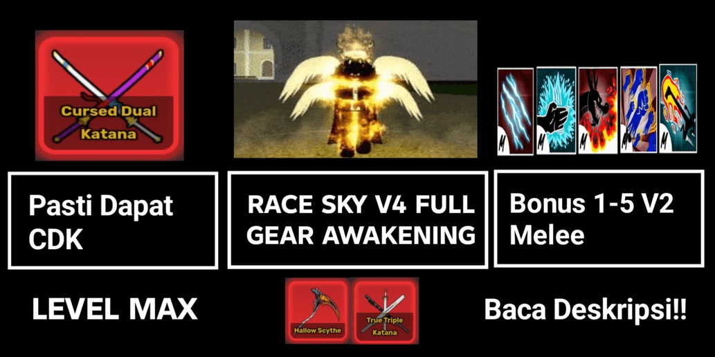 Buy Account Akun Level Max Race Sky V4 Full Gear AWAKENING + CDK Blox ...