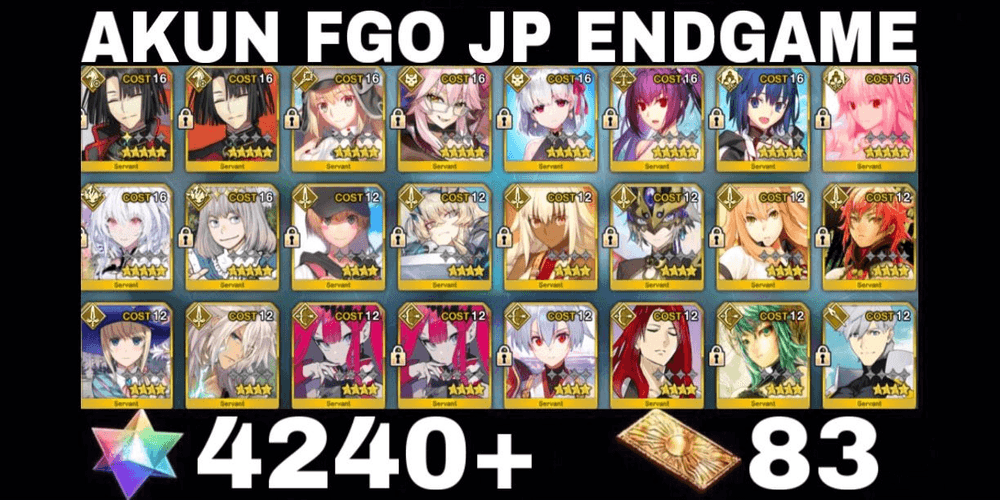 Buy Account SQ FGO JP ACCOUNT FULL SUPPORT + SSR Fate Grand Order ...