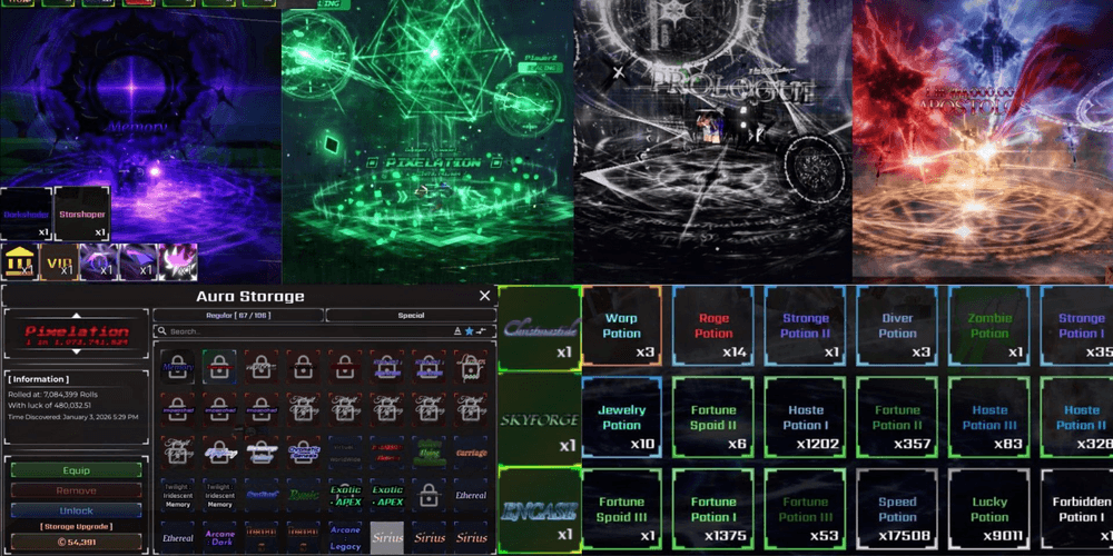 Beli Akun Akun 23 Global With Pixelation + Memory Aura The Fallen ...